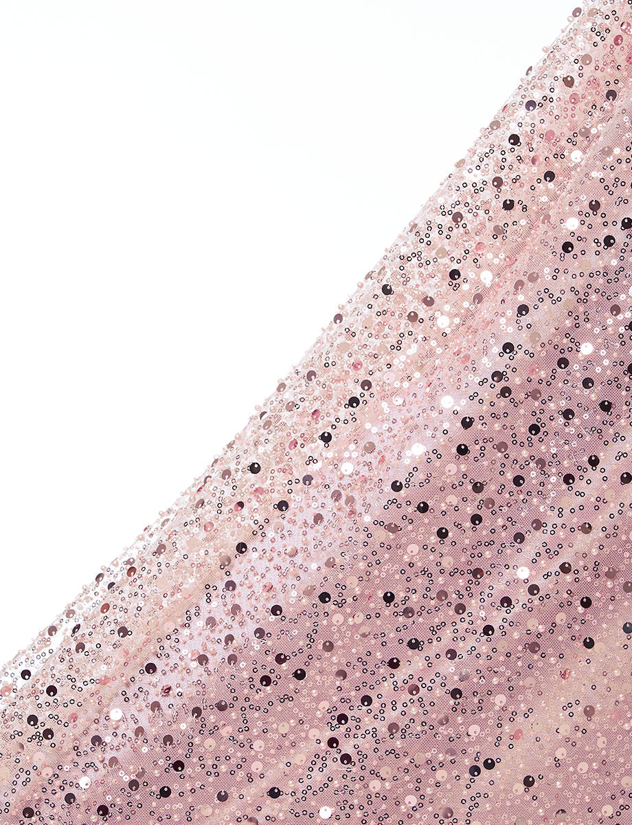 ノースリーブロングドレス スパンコールチュール 演奏会用 ピンクベージュ｜ツイードドレス・TU2317-PKBE – TWEED DRESS