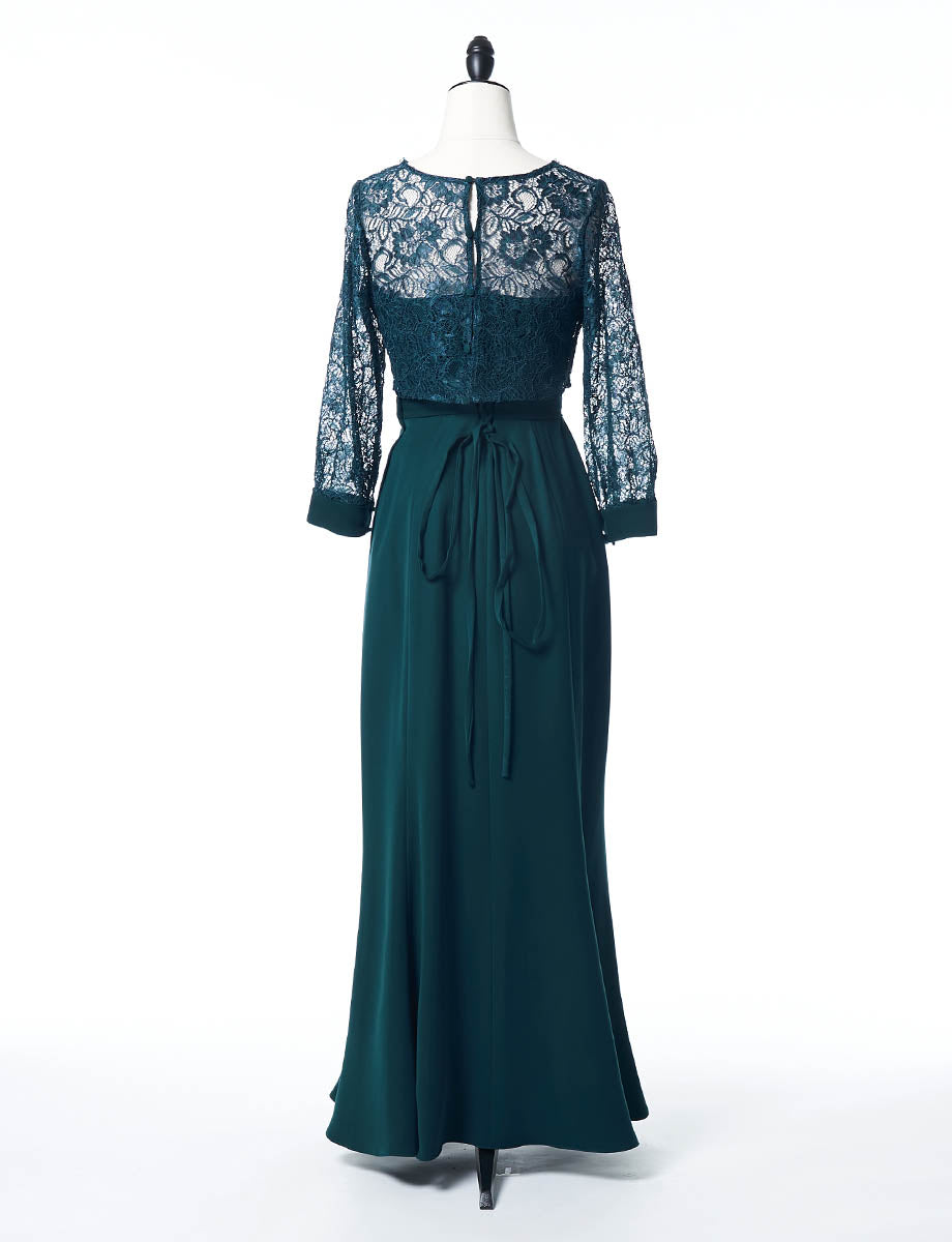ボレロ付 ベアトップ マーメイドロングドレス 演奏会用 グリーン サテン｜ツイードドレス・TU2325-1-GNBK – TWEED DRESS